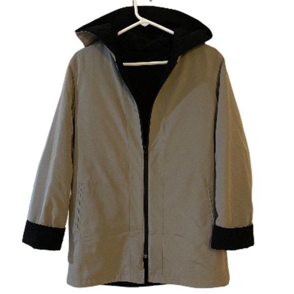 Talbots | Jackets & Coats | Talbots Reversible Hooded Raincoat Tan ...